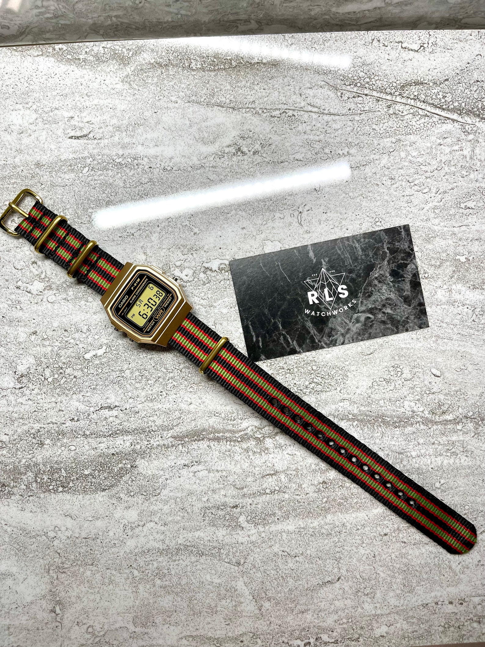 Custom Gold Casio Watch on Bond Strap - Etsy