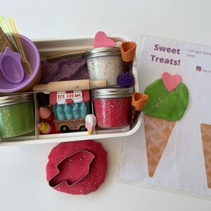 Ice Cream Playdough Kit, Ice Cream Play Dough Kit, Ice Cream Sensory ...