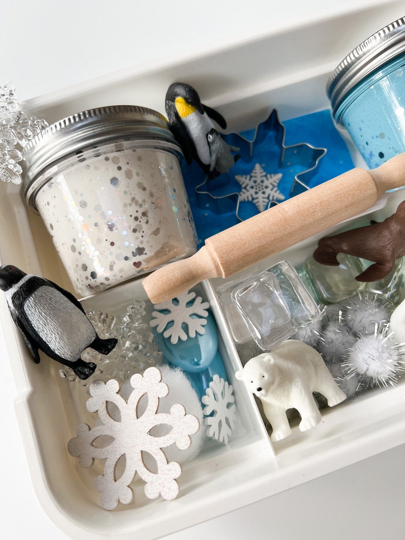 Arctic Animals Play Dough Kit Winter Play Dough Kit Animals - Etsy