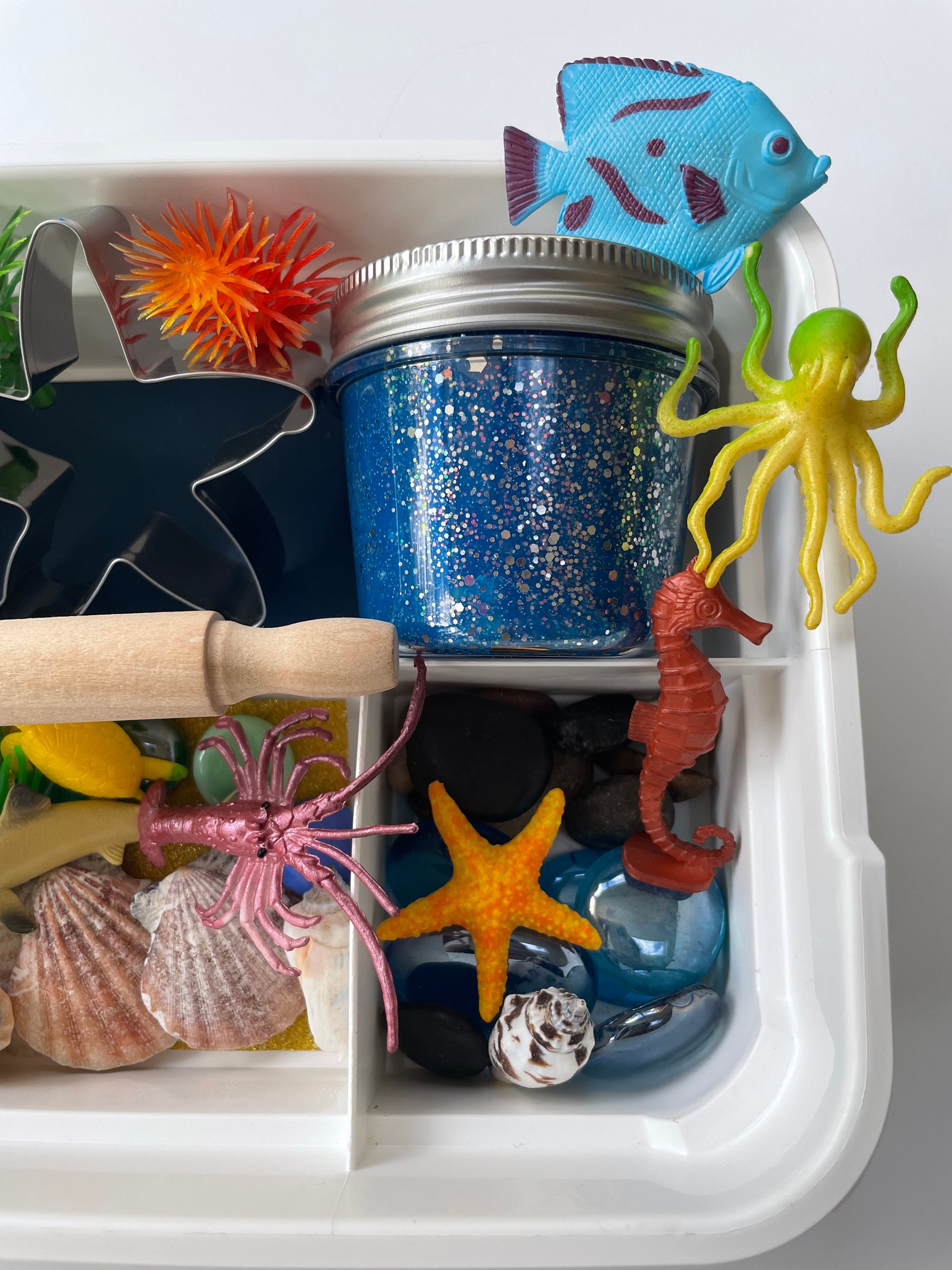 Ocean Play Dough Kit Under the Sea Sensory Kit Ocean - Etsy