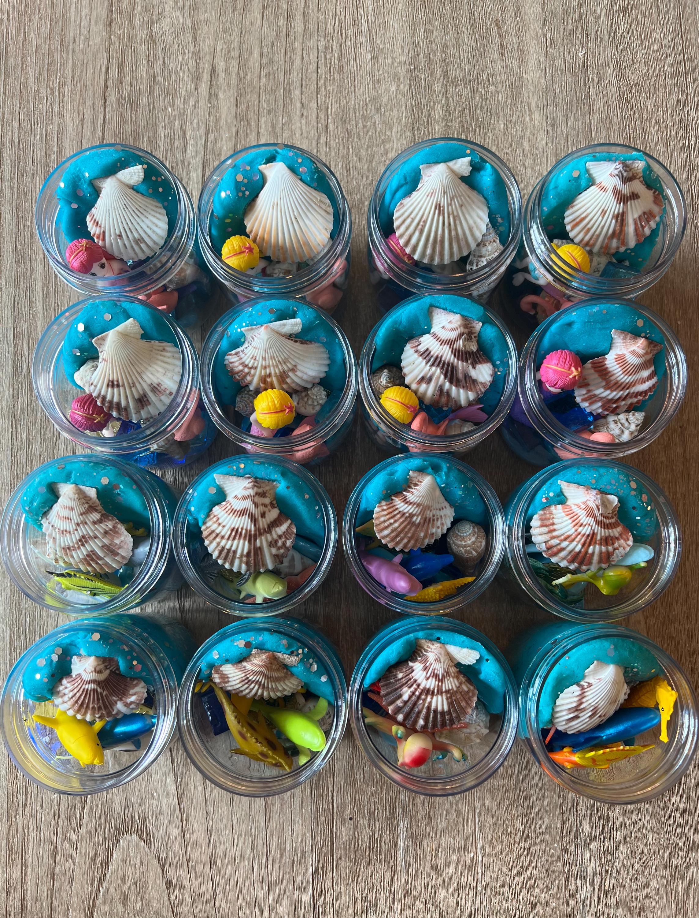 Ocean Playdough Party Favors, Mermaid Playdough Party Favors, Under the ...