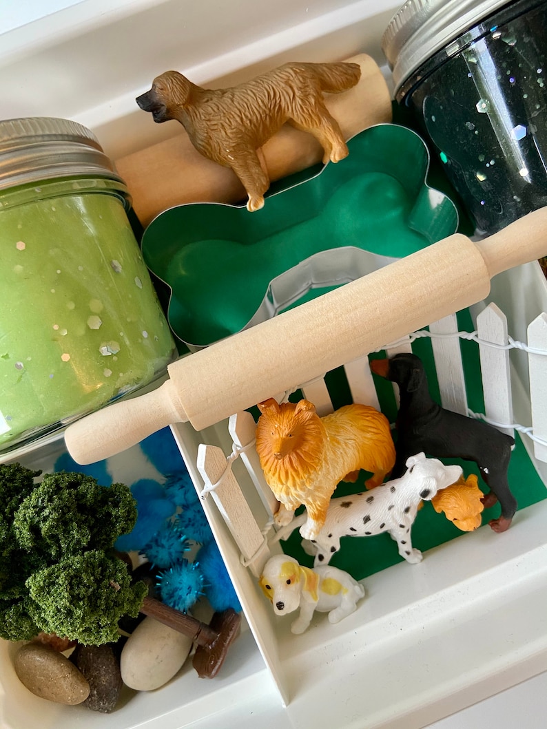 Dog Playdough Kit, Dog Play Dough Box, Puppy Sensory Kit, Dog Sensory ...