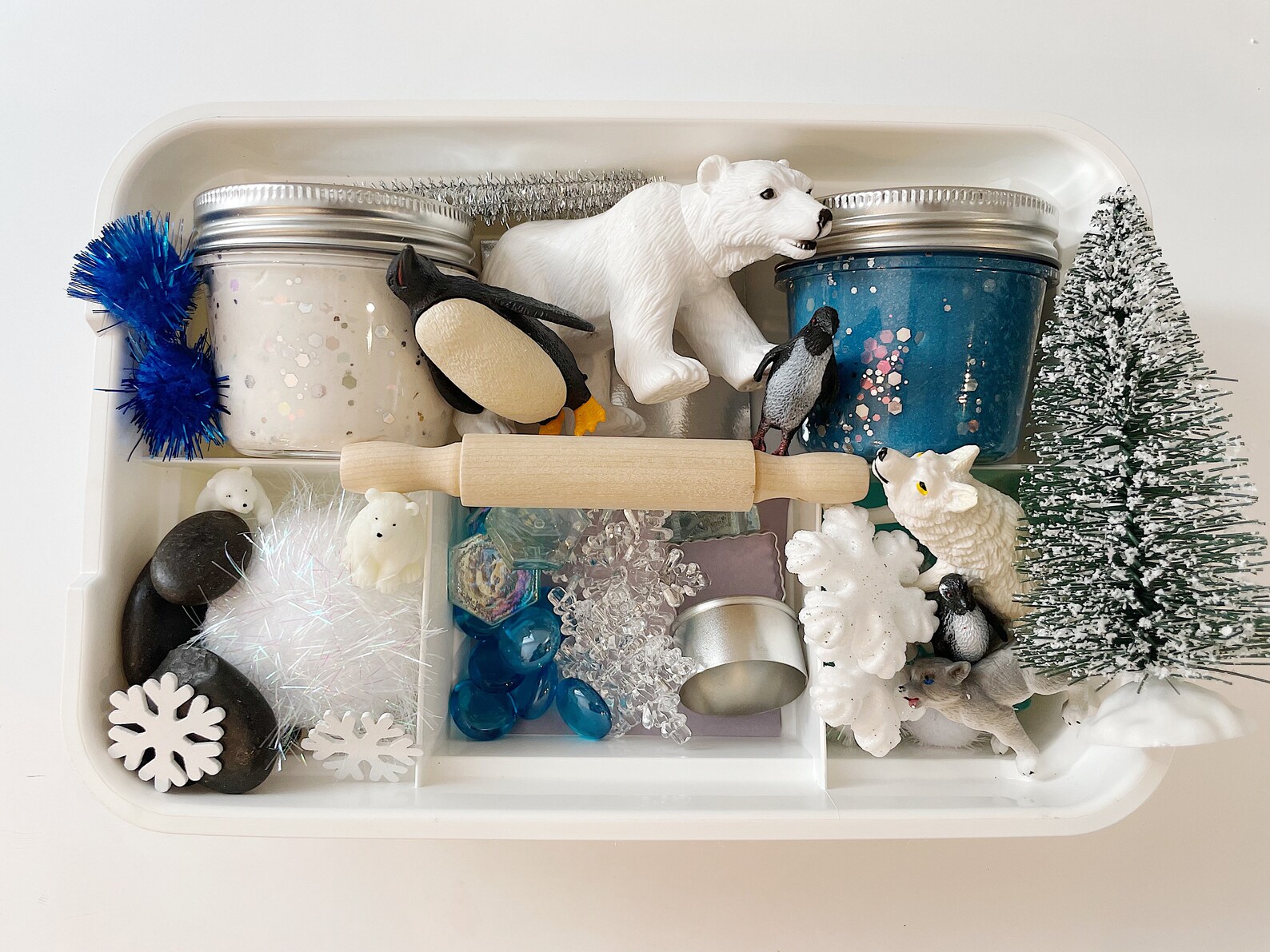 Arctic Animals Play Dough Kit Winter Play Dough Kit Animals | Etsy