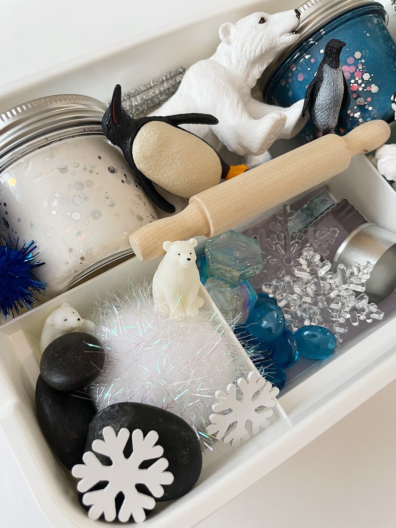 Arctic Animals Play Dough Kit Winter Play Dough Kit Animals | Etsy