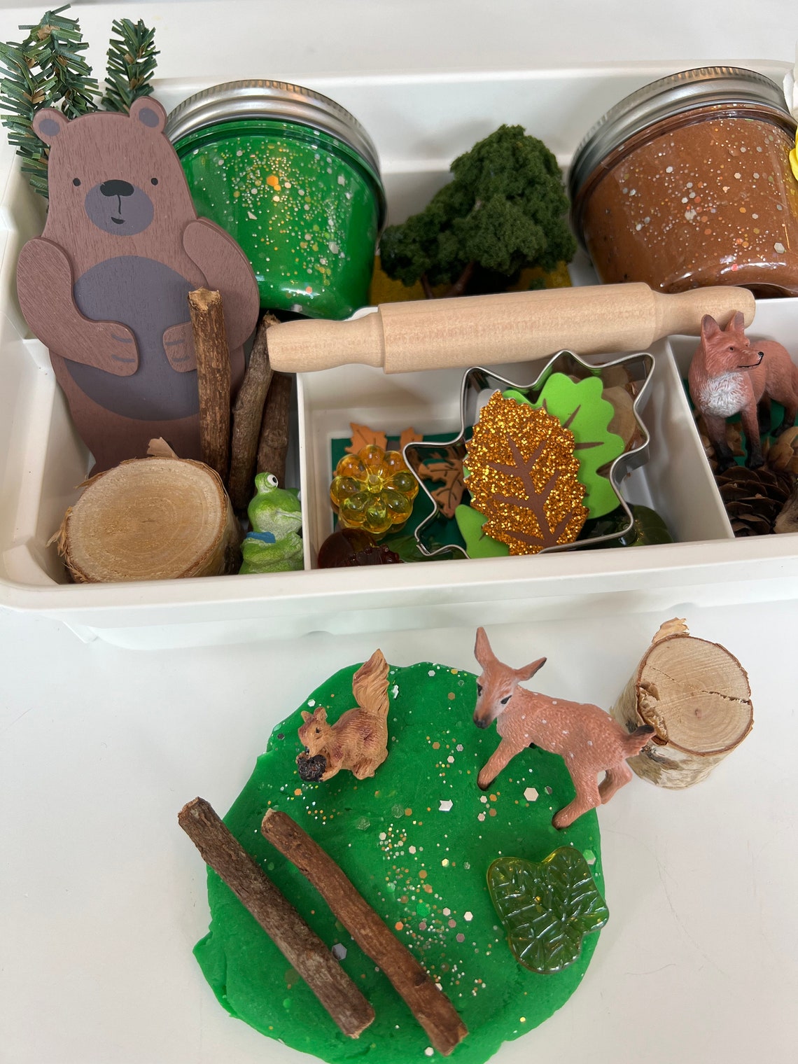 Forest Playdough Kit Woodland Animals Sensory Kit Playdough - Etsy