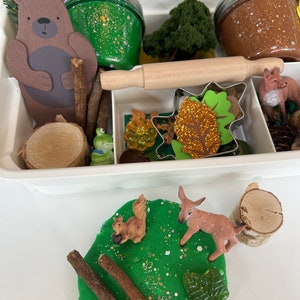 Forest Playdough Kit, Woodland Animals Sensory Kit, Playdough Kit ...
