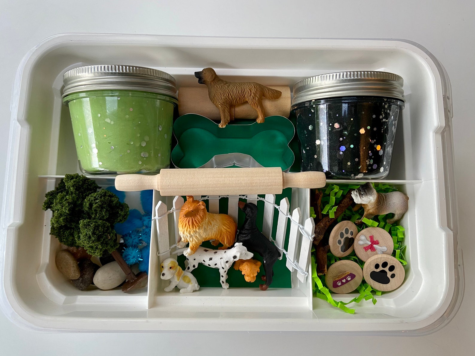 Dog Playdough Kit, Dog Play Dough Box, Puppy Sensory Kit, Dog Sensory ...