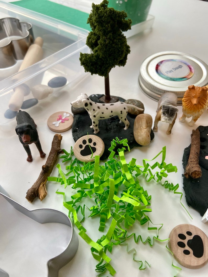 Dog Playdough Kit, Dog Play Dough Box, Puppy Sensory Kit, Dog Sensory ...