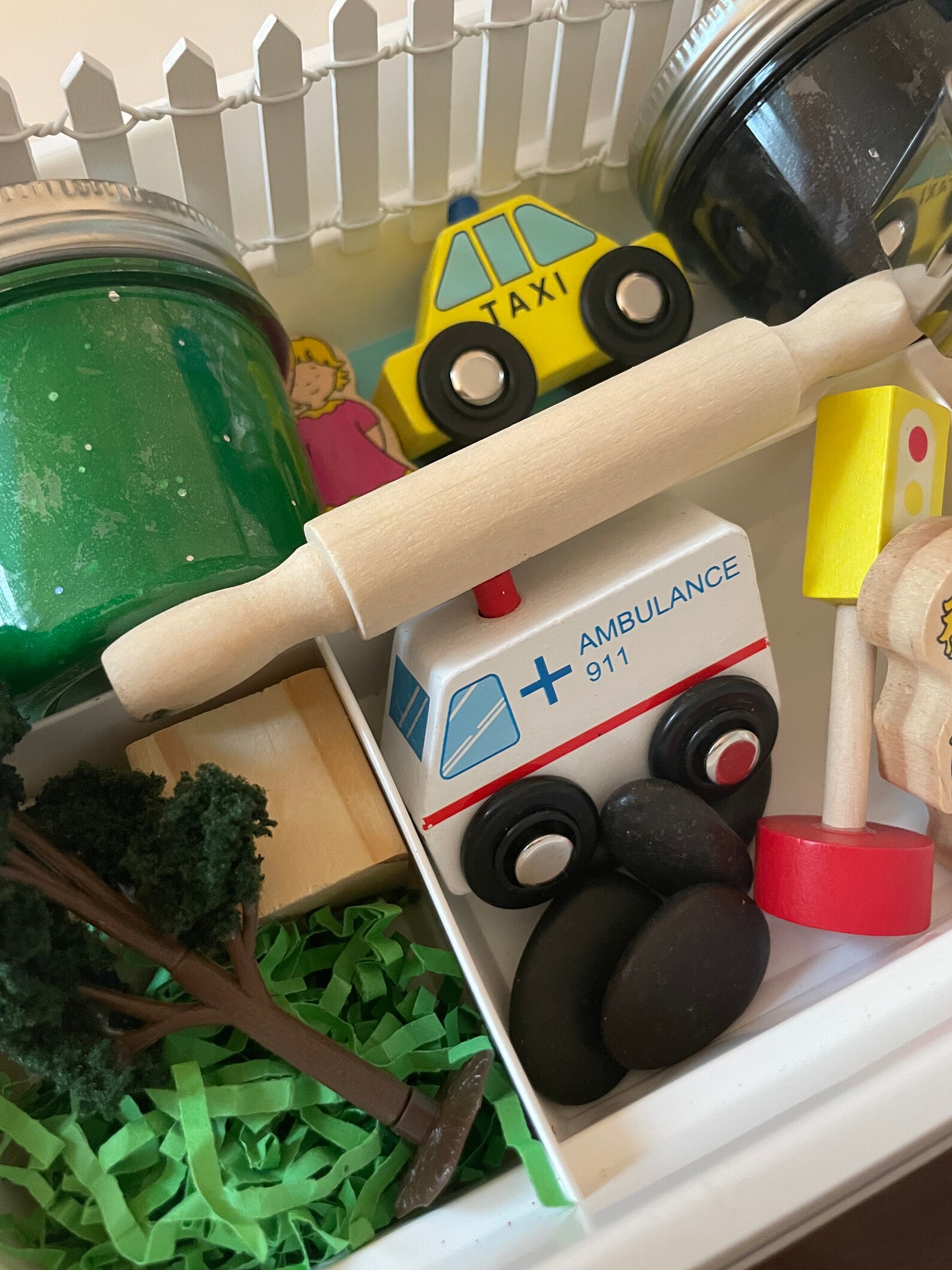 Transportation Play Dough Kit, Cars and Trucks Sensory Kit, Police Play ...