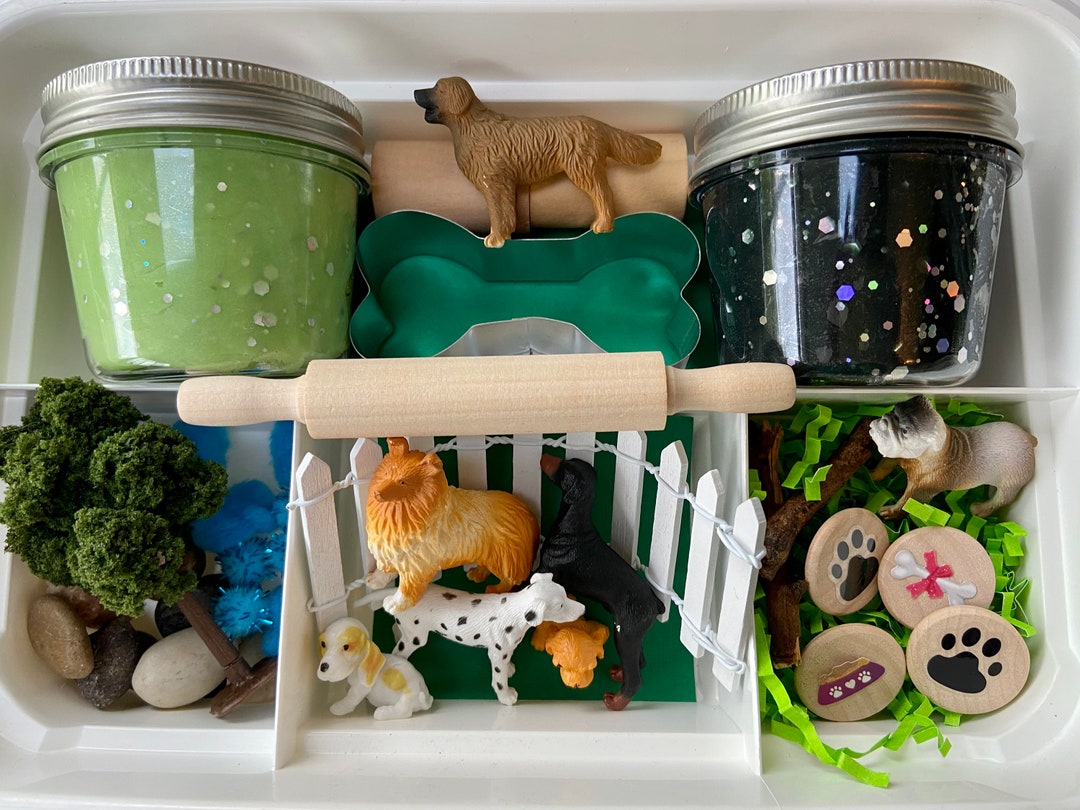 Dog Playdough Kit, Dog Play Dough Box, Puppy Sensory Kit, Dog Sensory ...