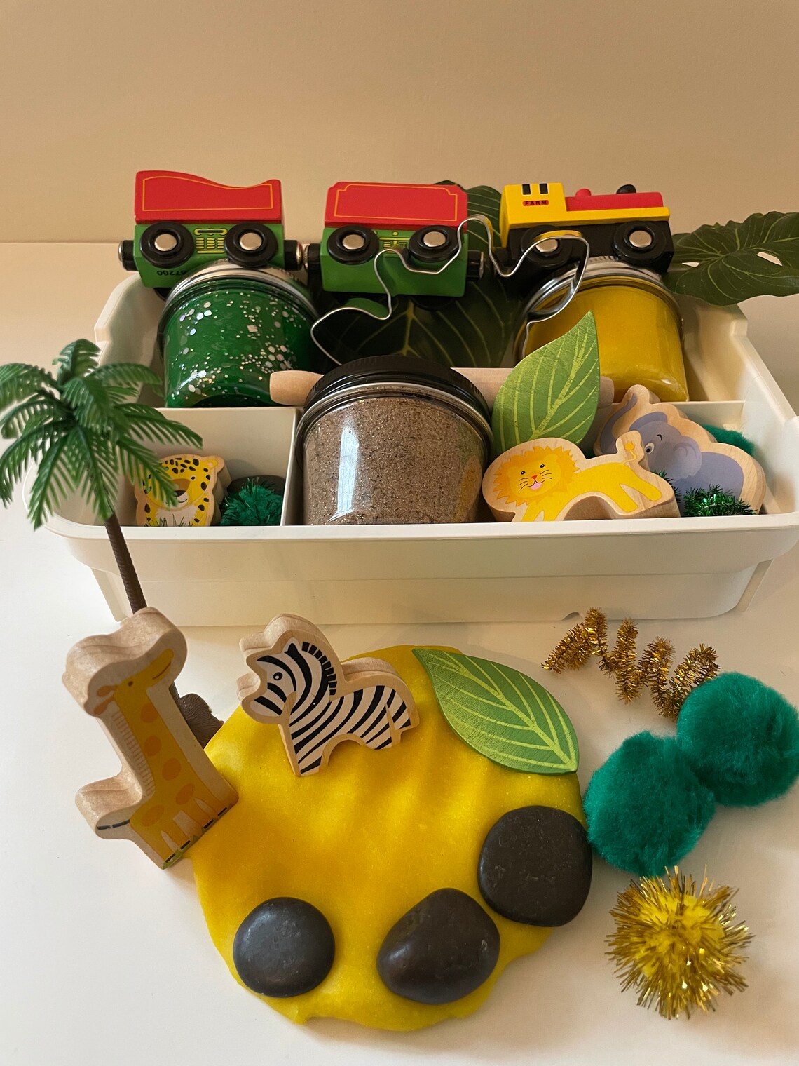 Jungle Safari Play Dough Kit, Safari Playdough Kit, Wild Animals Play ...