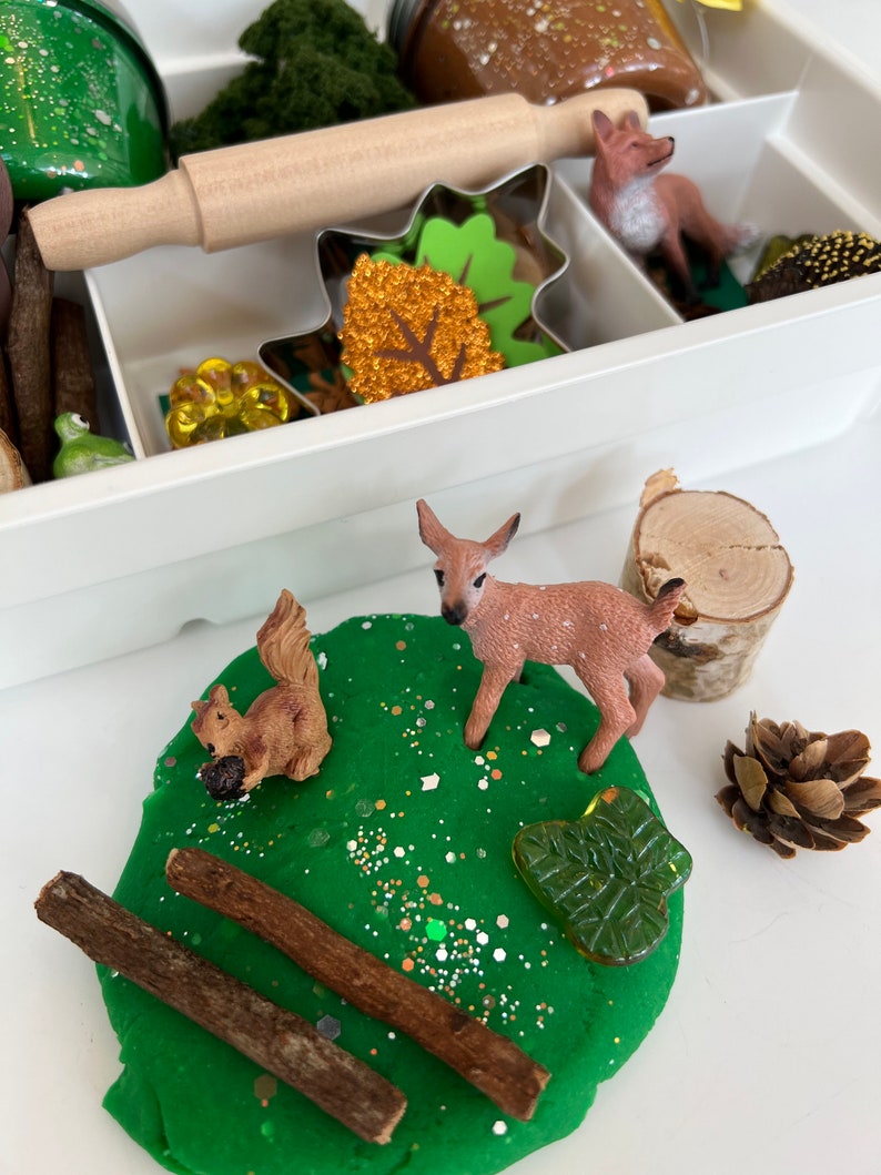 Forest Playdough Kit, Woodland Animals Sensory Kit, Playdough Kit ...