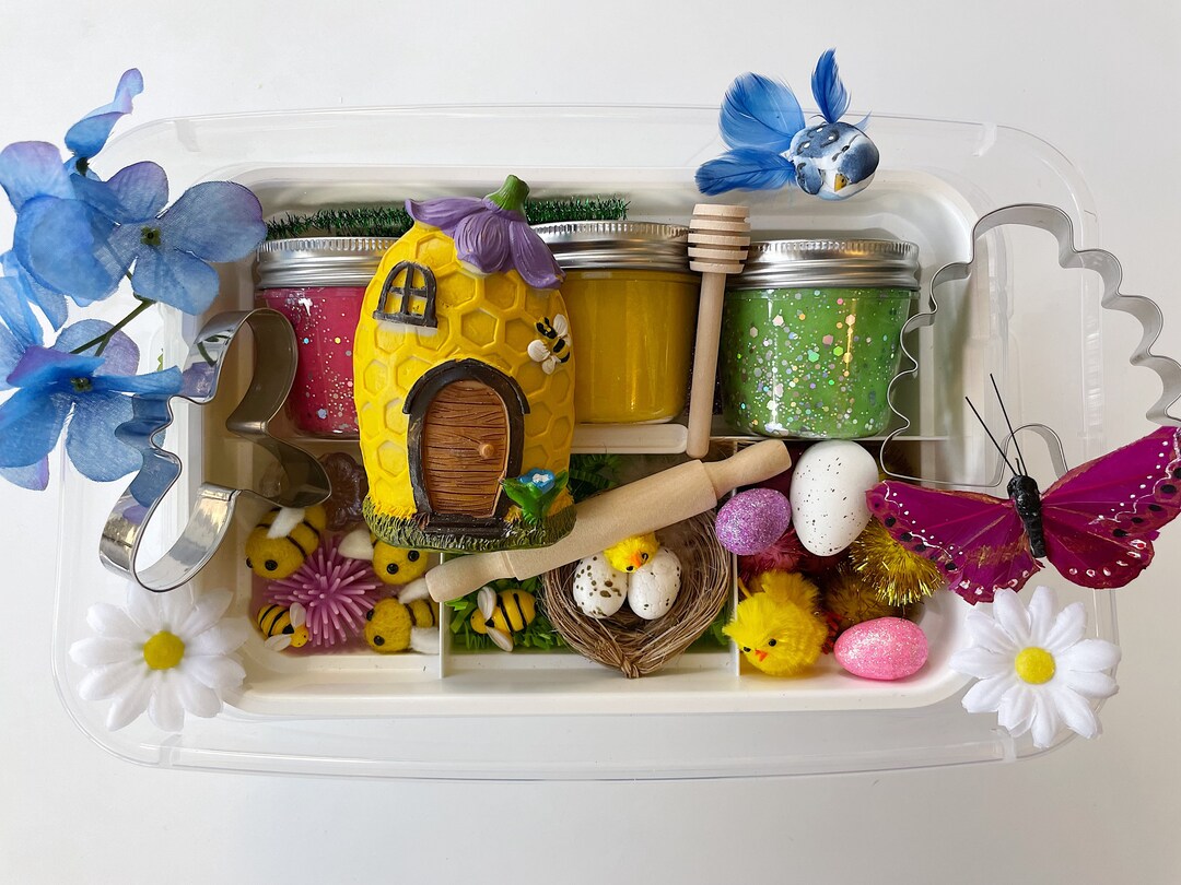 Bee Sensory Kit, Spring Playdough Kit, Easter Sensory Kit, Spring ...