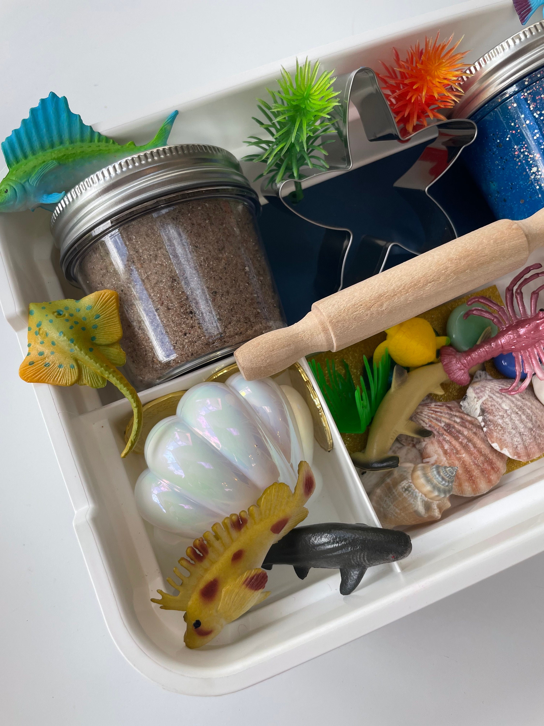 Ocean Play Dough Kit, Under the Sea Sensory Kit, Ocean Playdoh, Sharks ...