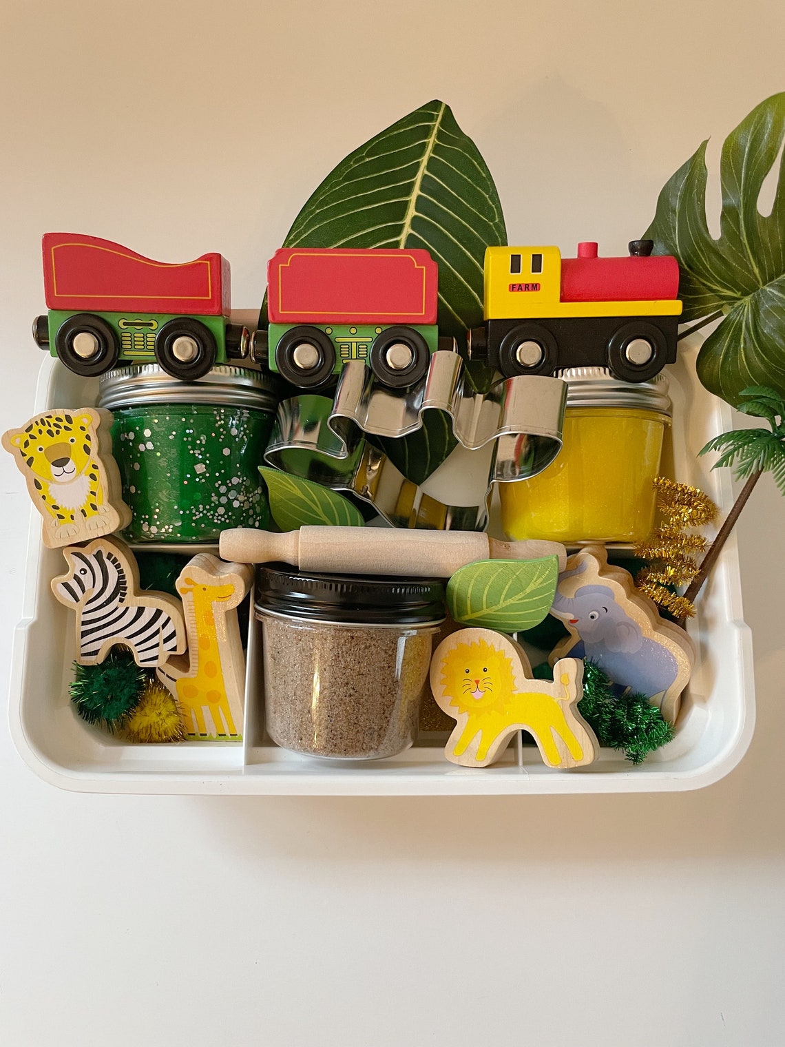 Jungle Safari Play Dough Kit, Safari Playdough Kit, Wild Animals Play ...