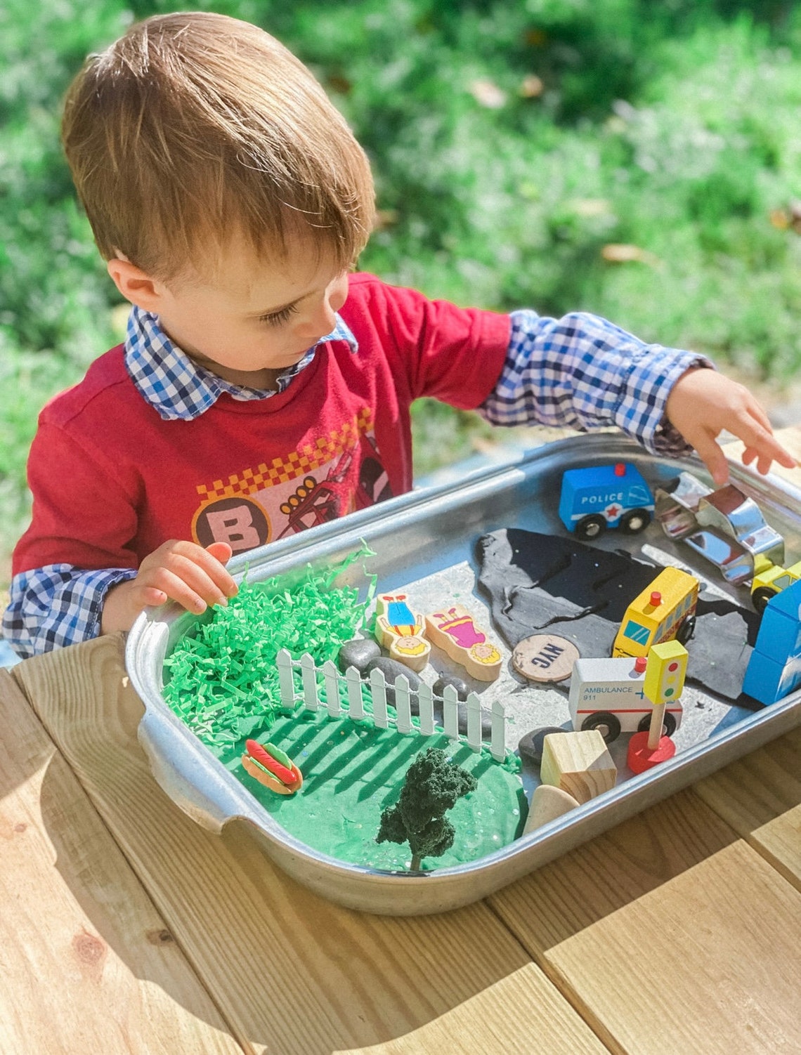 Transportation Play Dough Kit, Cars and Trucks Sensory Kit, Police Play ...