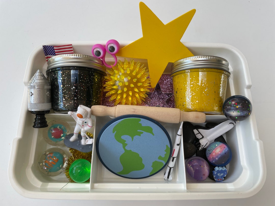 Space Play Dough Kit, Space Playdough Kit, Space Sensory Box, Space ...