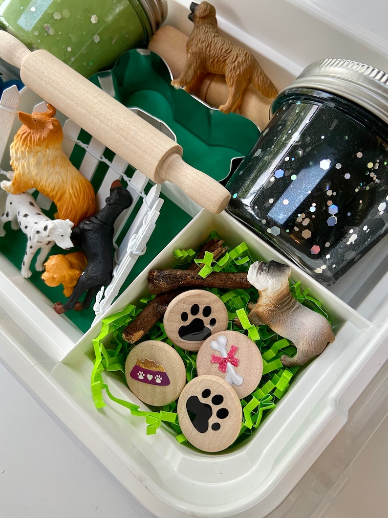 Dog Playdough Kit, Dog Play Dough Box, Puppy Sensory Kit, Dog Sensory ...