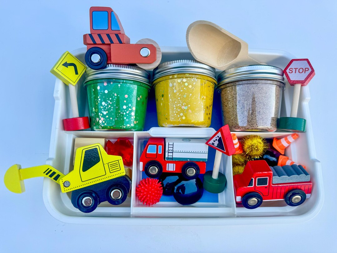Construction Playdough Kit, Cars and Trucks Sensory Kit, Construction ...
