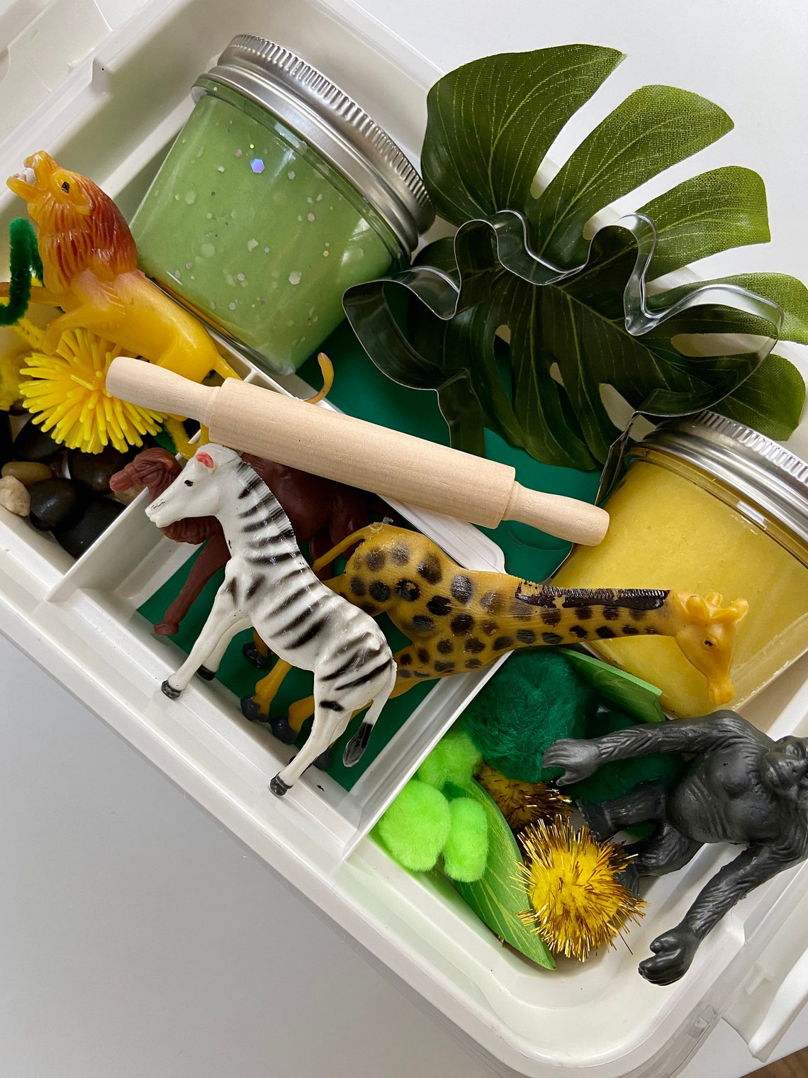 Jungle Safari Play Dough Kit Safari Playdough kit Wild | Etsy