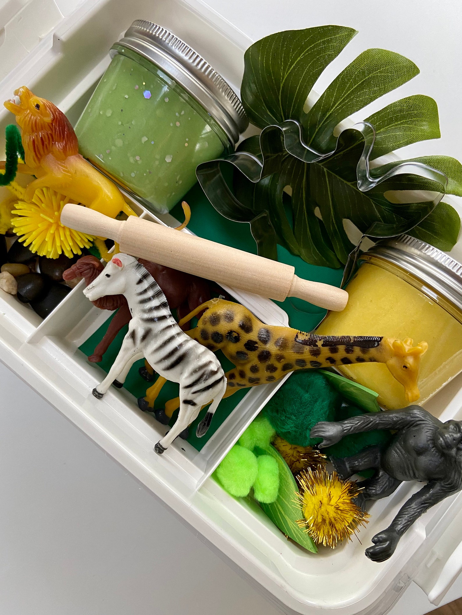 Jungle Safari Play Dough Kit Safari Playdough kit Wild | Etsy