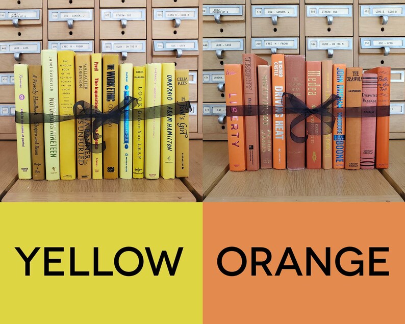 Colorful Decorative Books by the Half Foot Designer Decor - Etsy