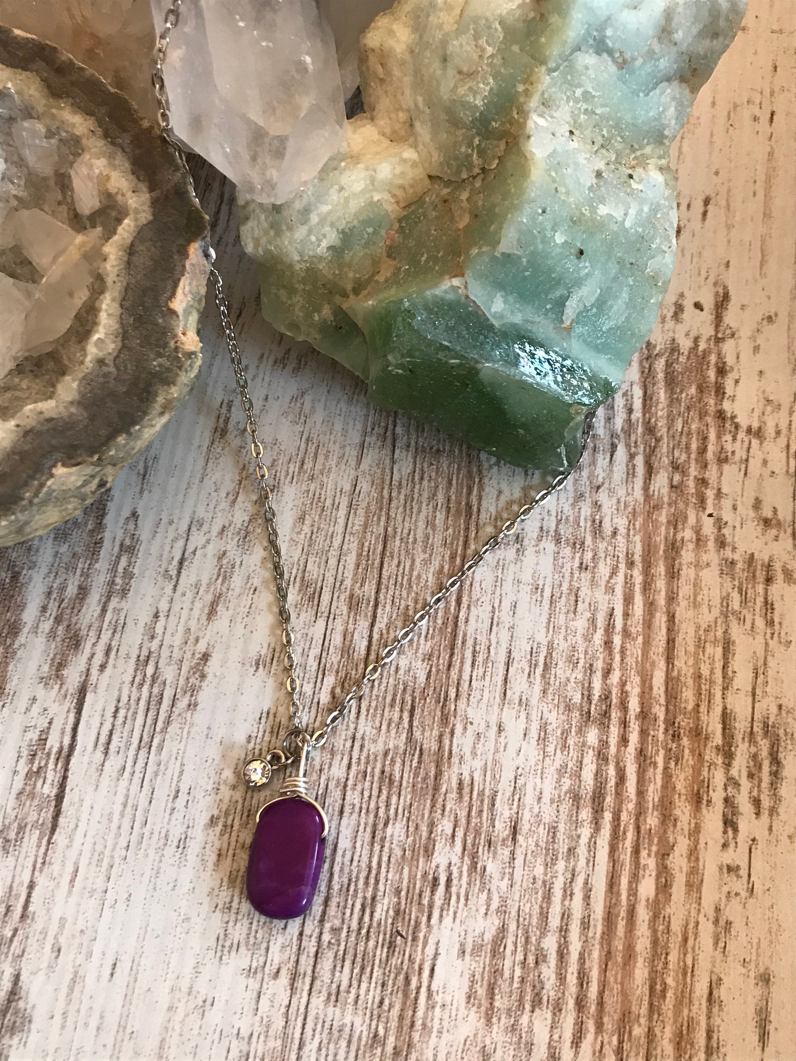 Purple Howlite Necklace Click for Details - Etsy