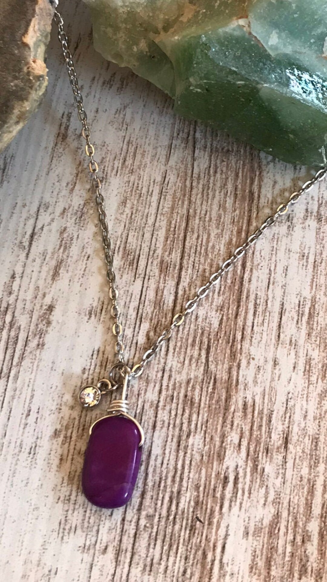 Purple Howlite Necklace Click for Details - Etsy