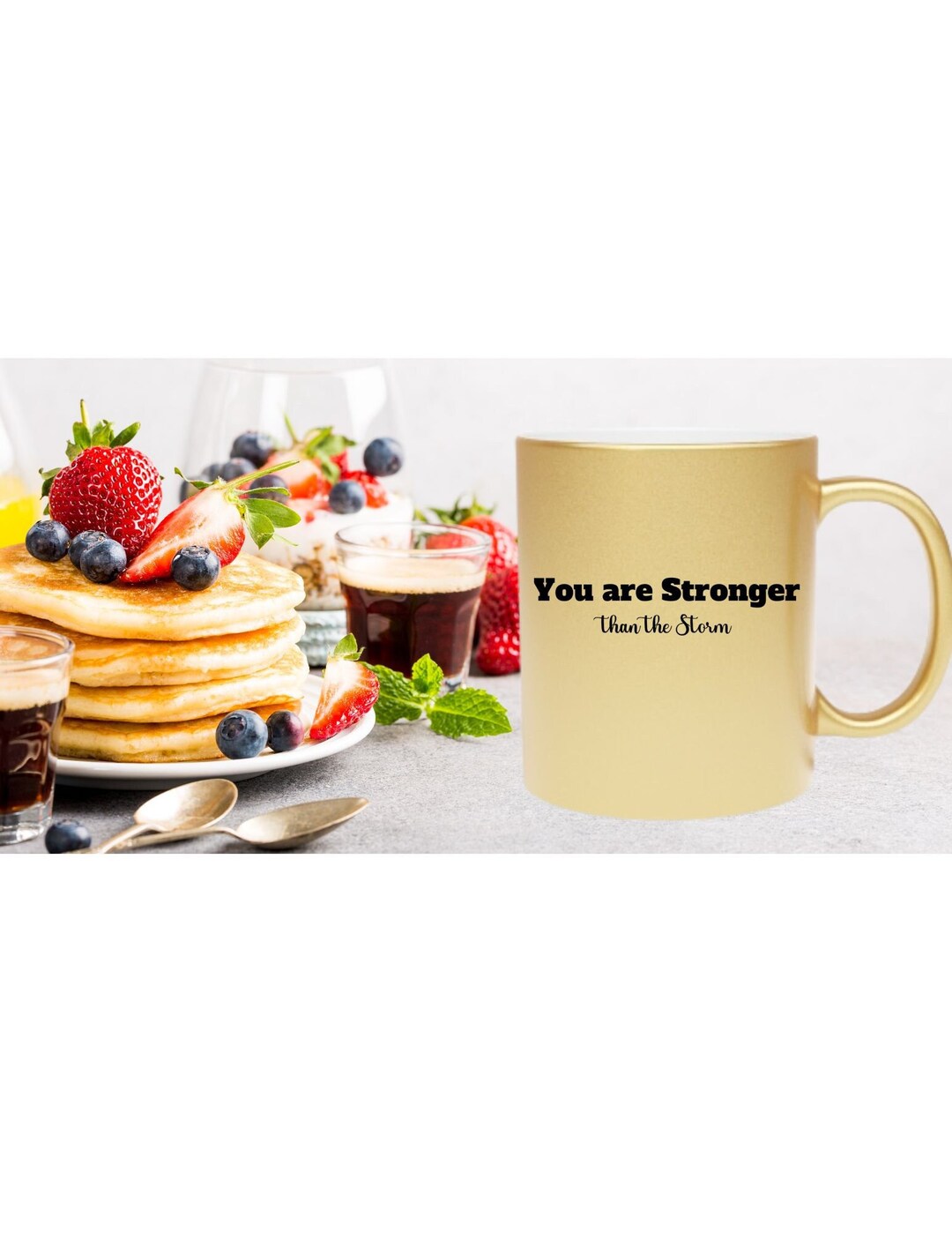 GOLD METALLIC COFFEE Mug, Self Love Quote, Motivational Gift, Unique ...