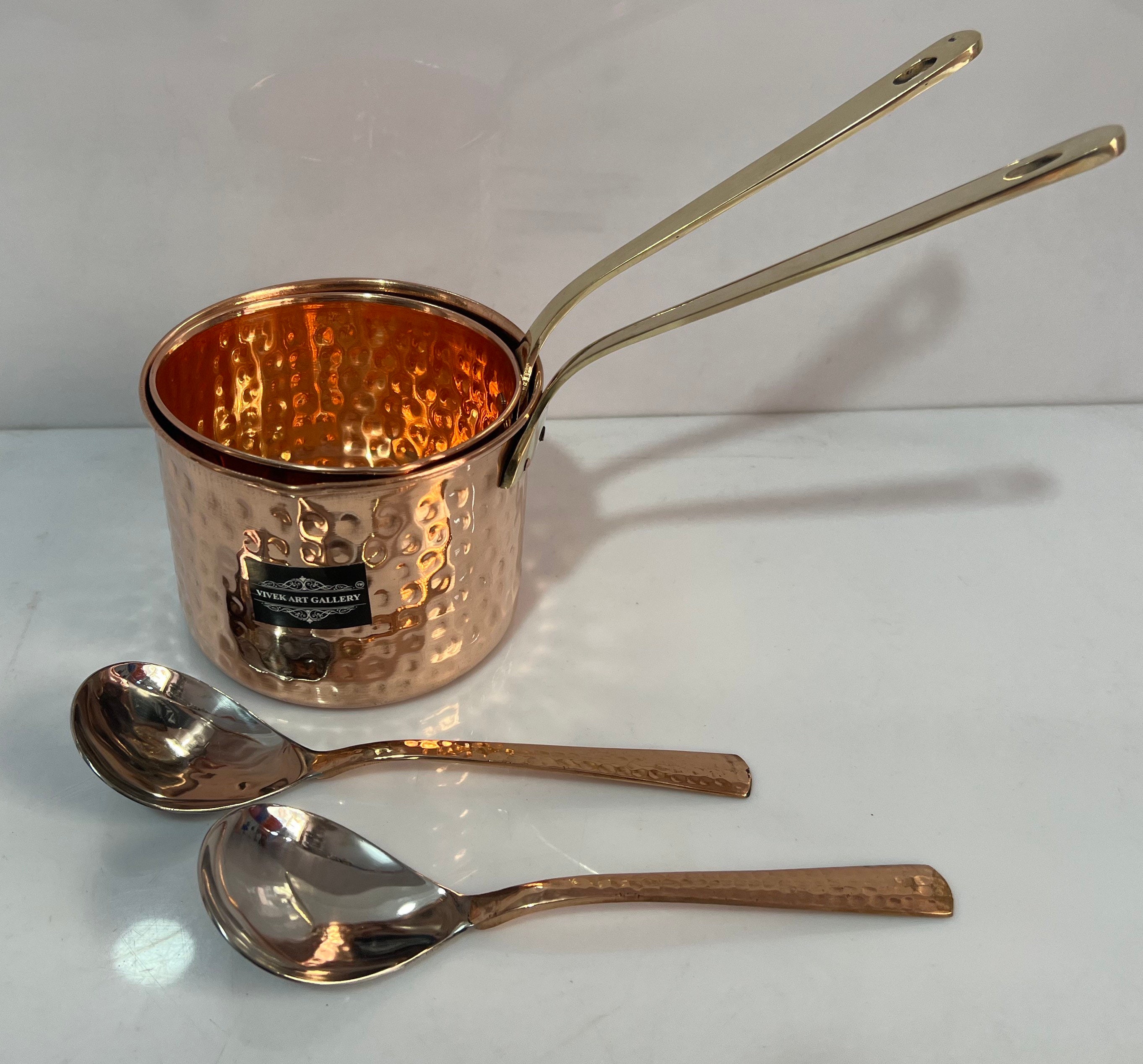 Handmade Hammered Pure 100 % Copper Kadai Cooking Pan Sos Pan - Etsy