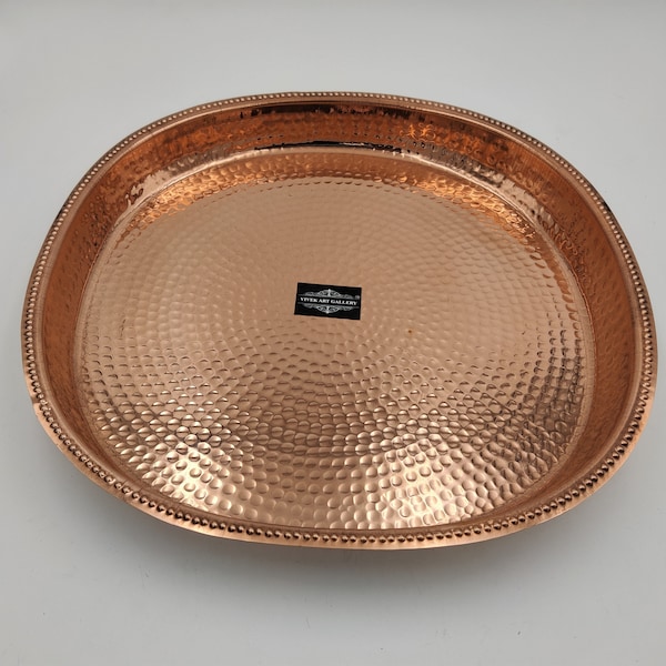 Antique Hammered Copper Tray - Etsy