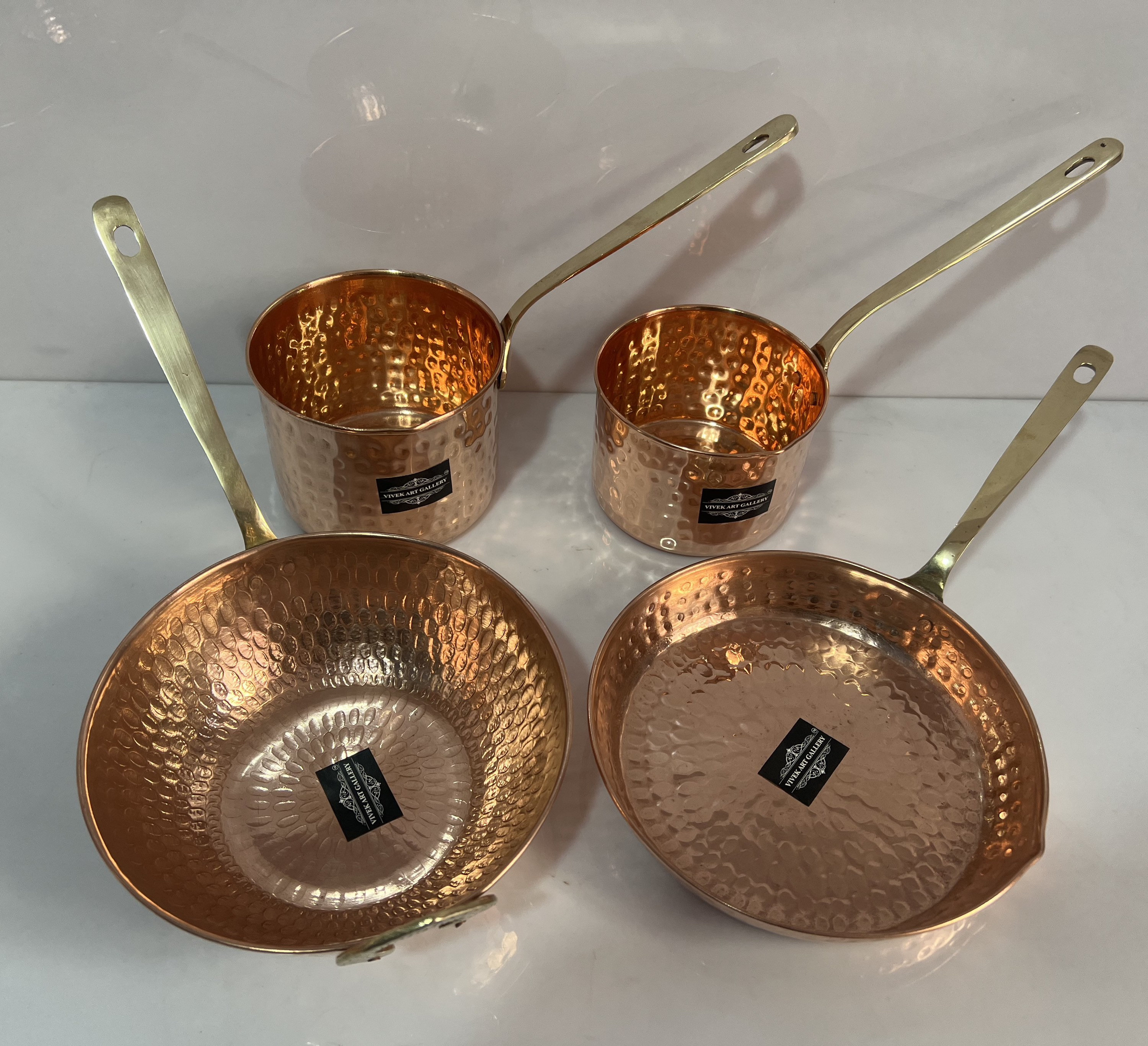 Handmade Hammered Pure 100 % Copper Frying Pan, Cooking Pan, Copper ...