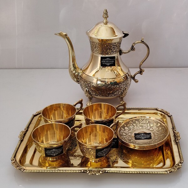 Brass Tea Set - Etsy
