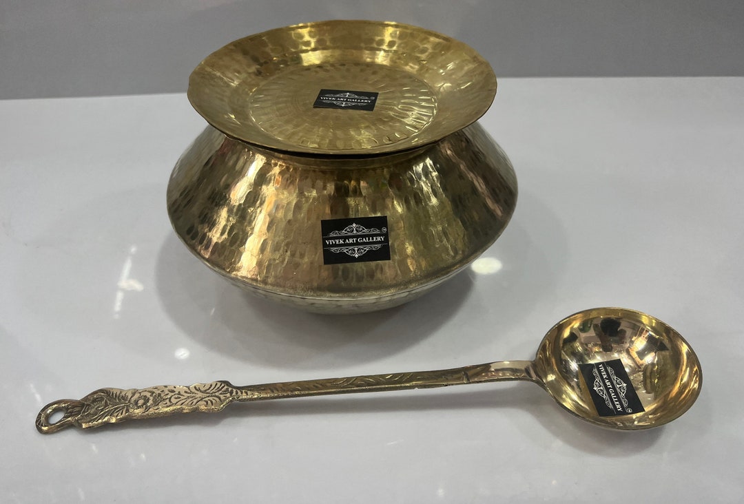 Handmade Brass Biryani Handi Bhagona Dagchi Cooking Pot 100% Brass ...