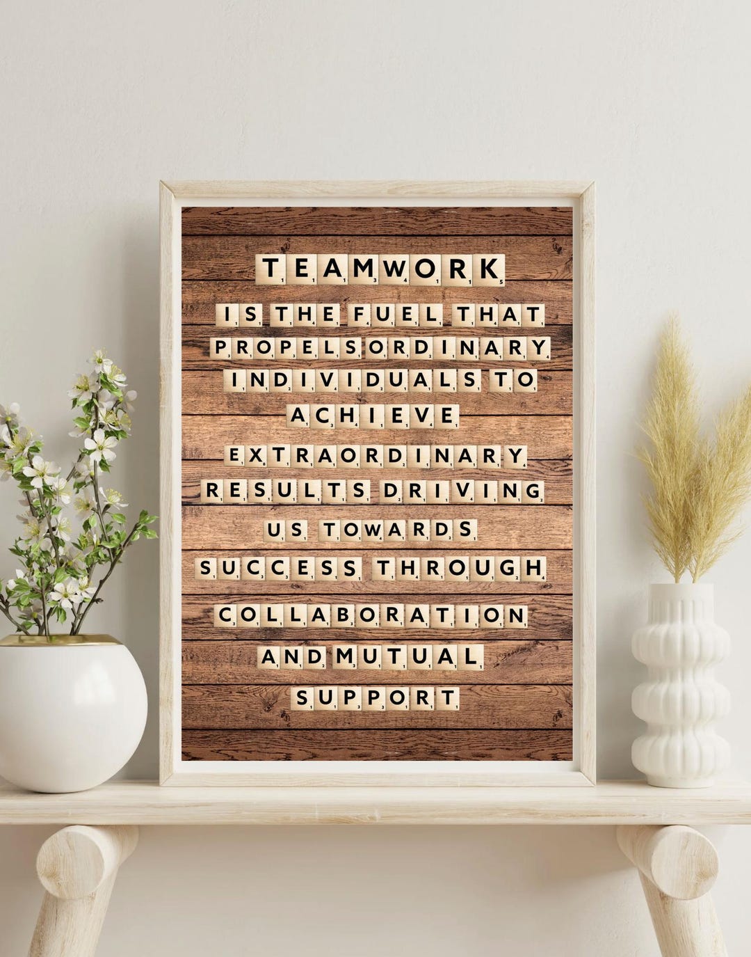 Coworkers Gift Idea, Team Work Wall Art, Homeoffice, Digital Art Print ...