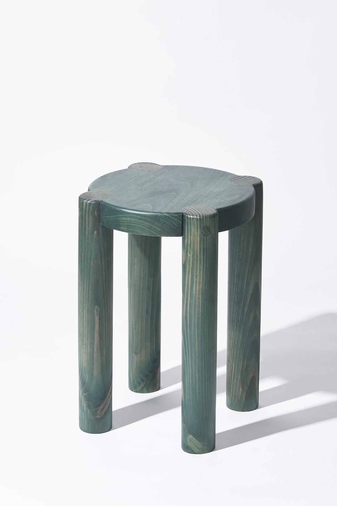 Hunter Green Wood Stool: Scandinavian Plant Stand or Seating - Etsy
