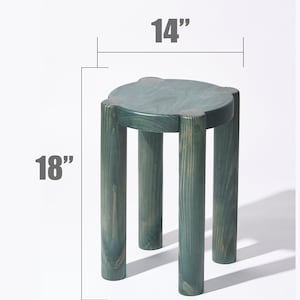 Hunter Green Wood Stool: Scandinavian Plant Stand or Seating - Etsy