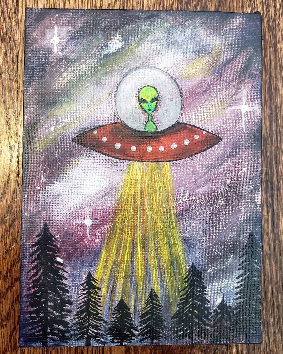 The Visitor acrylic Painting - Etsy