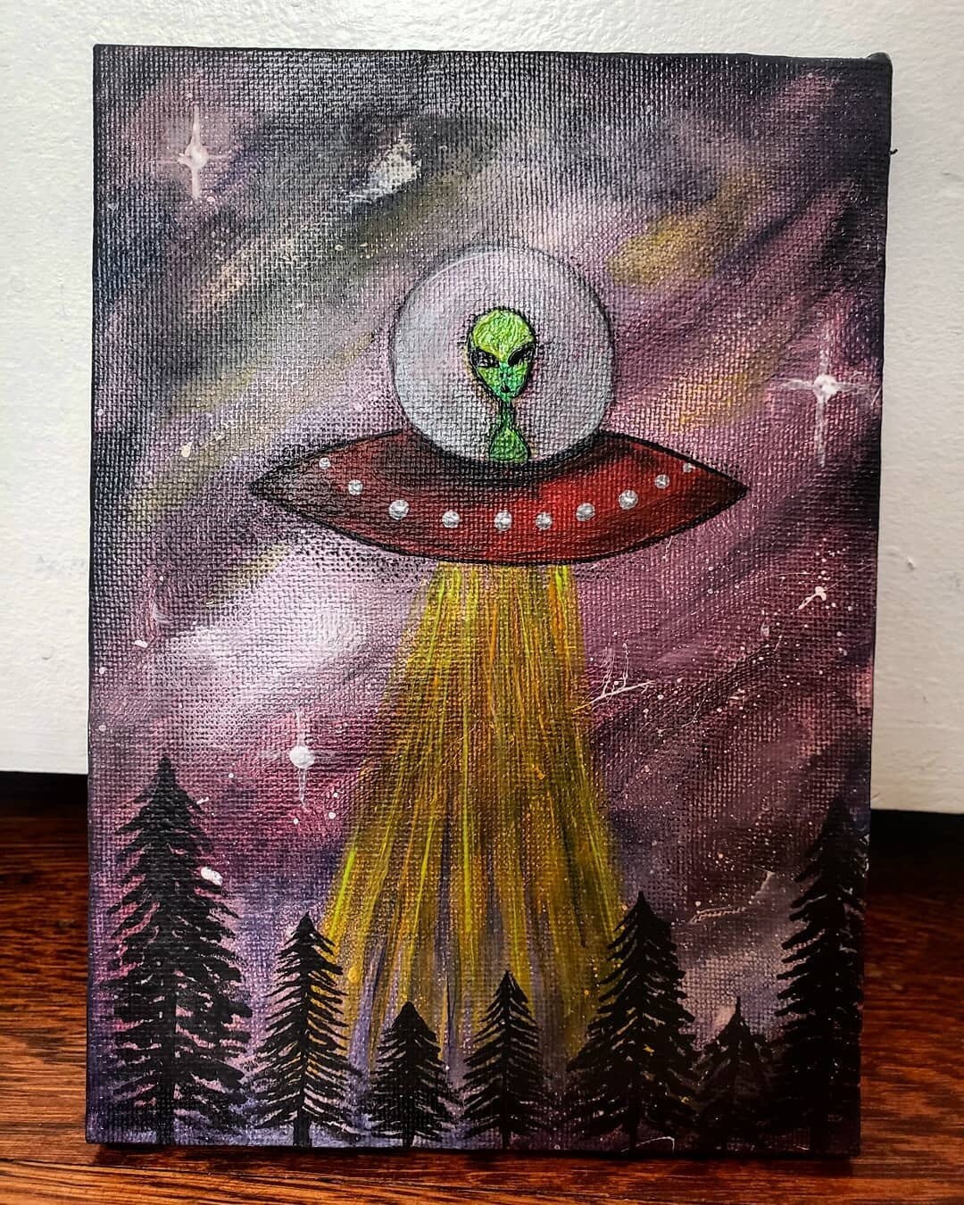 The Visitor acrylic Painting - Etsy