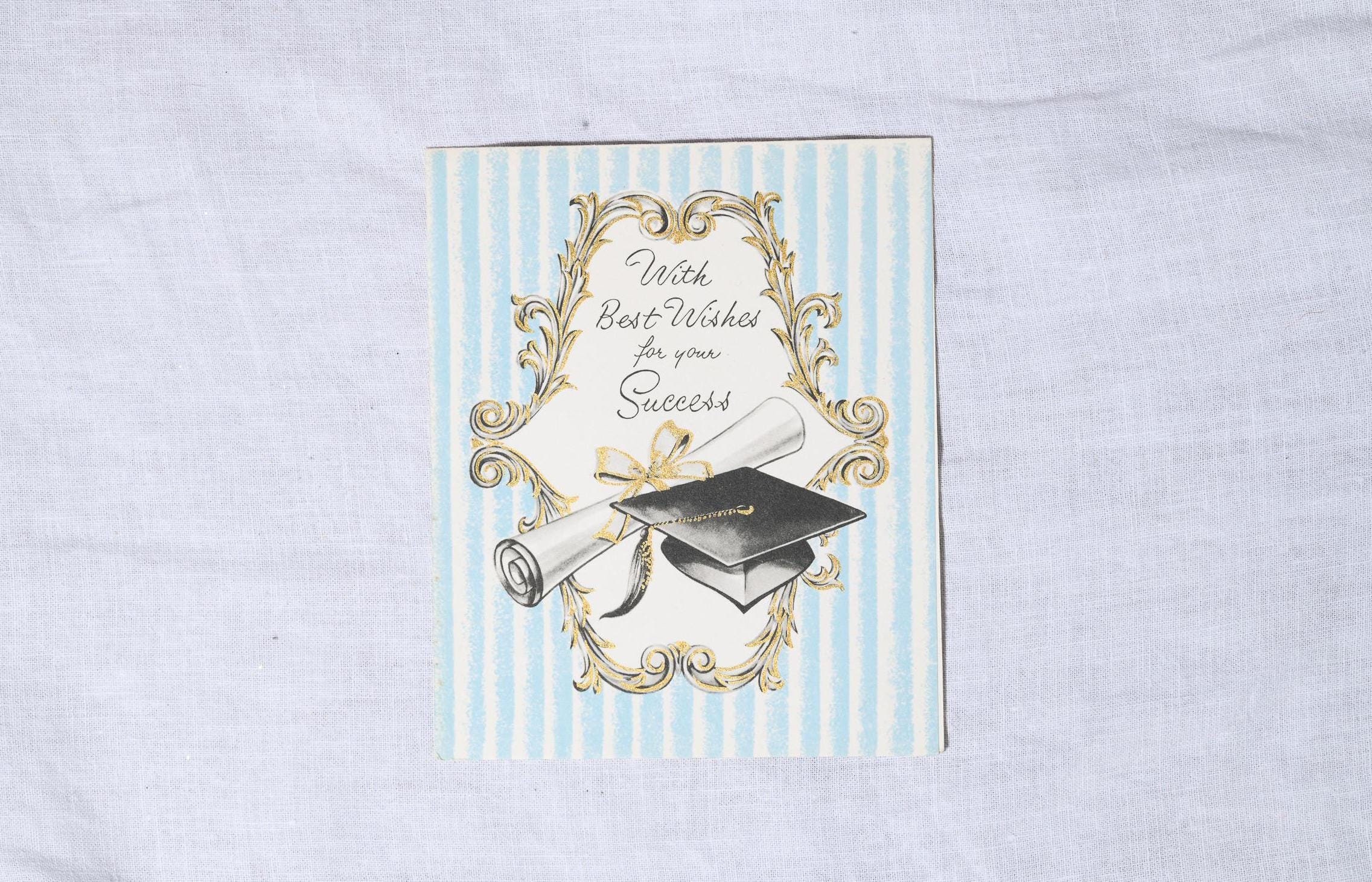 Graduation Themed Vintage Greeting Cards | 1950s Graduation Card ...