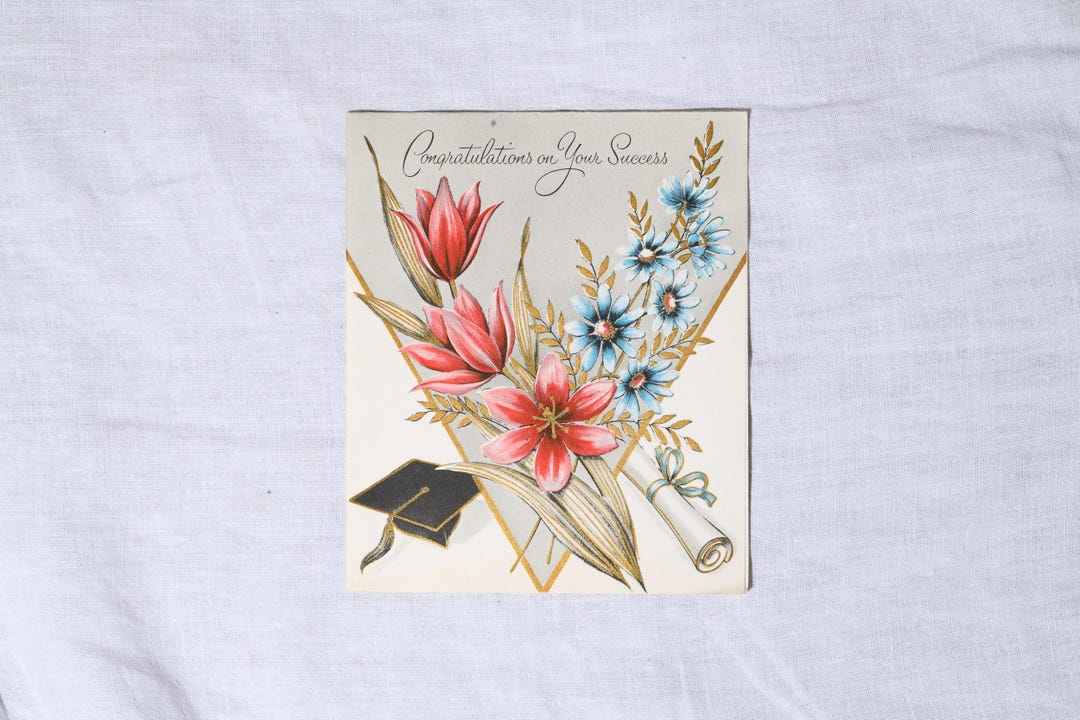 Congratulations on Your Success Vintage Greeting Cards | 1950s ...