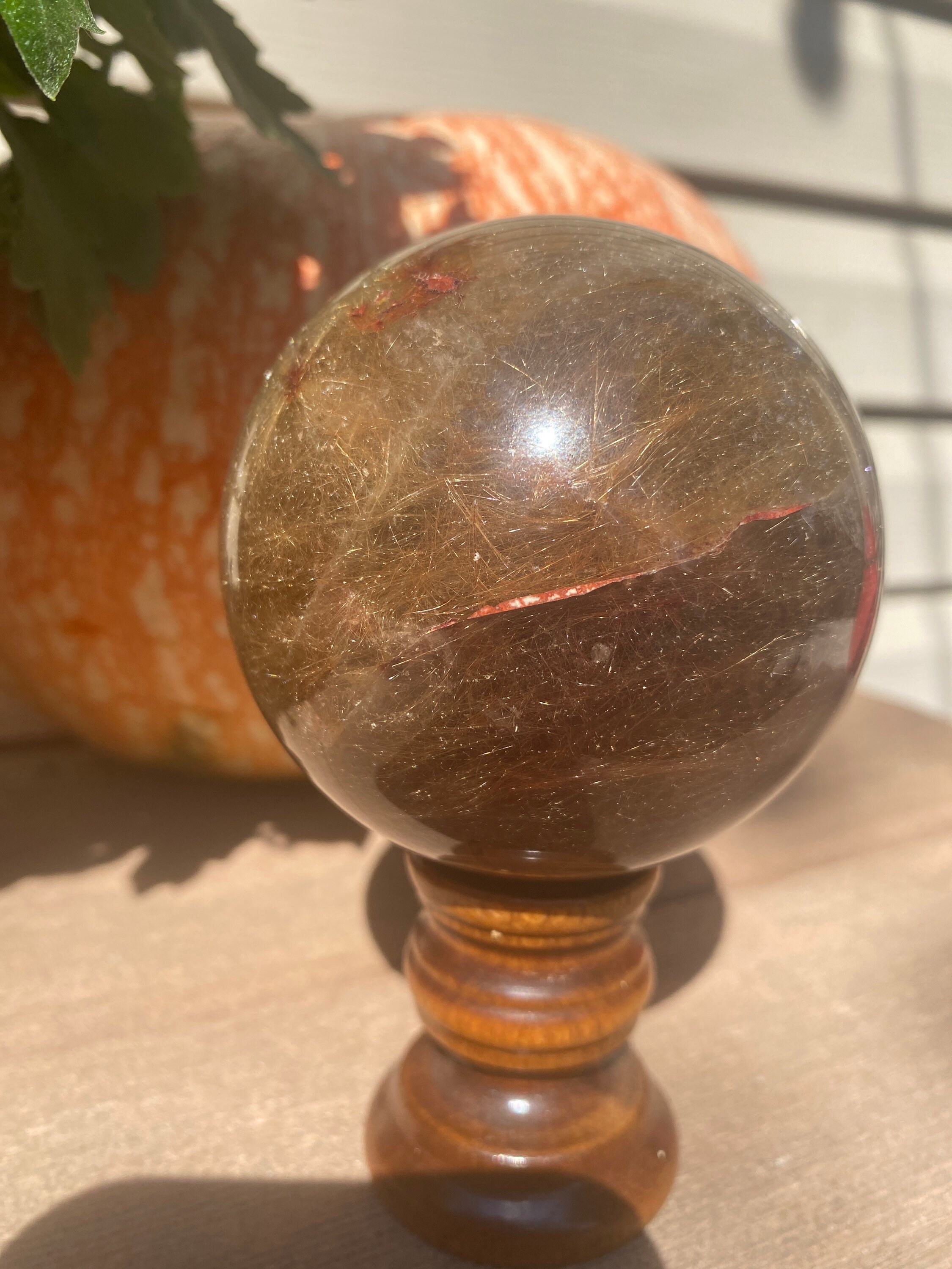 HUGE Golden and Red Rutile Quartz Sphere - Etsy
