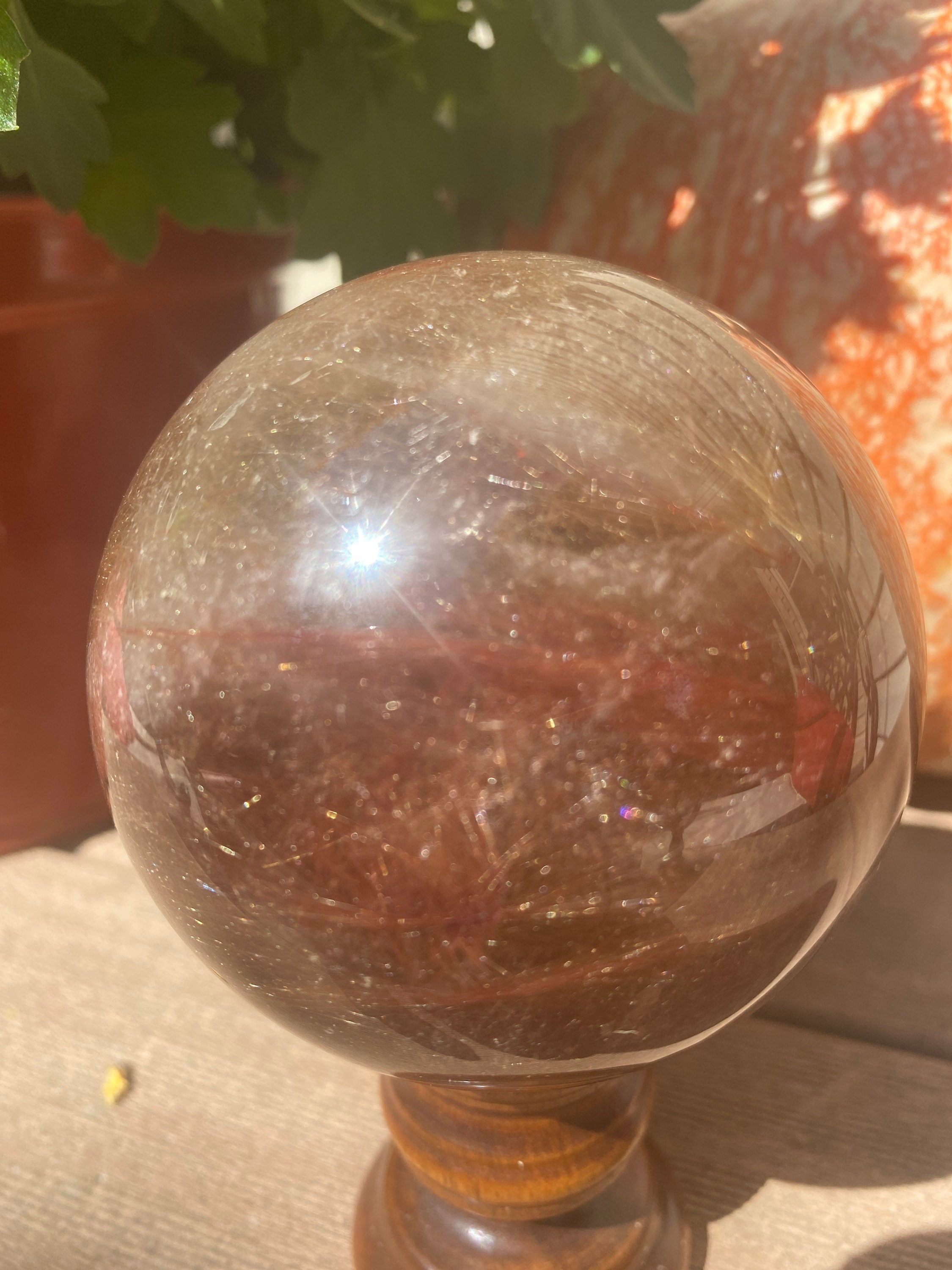 HUGE Golden and Red Rutile Quartz Sphere - Etsy