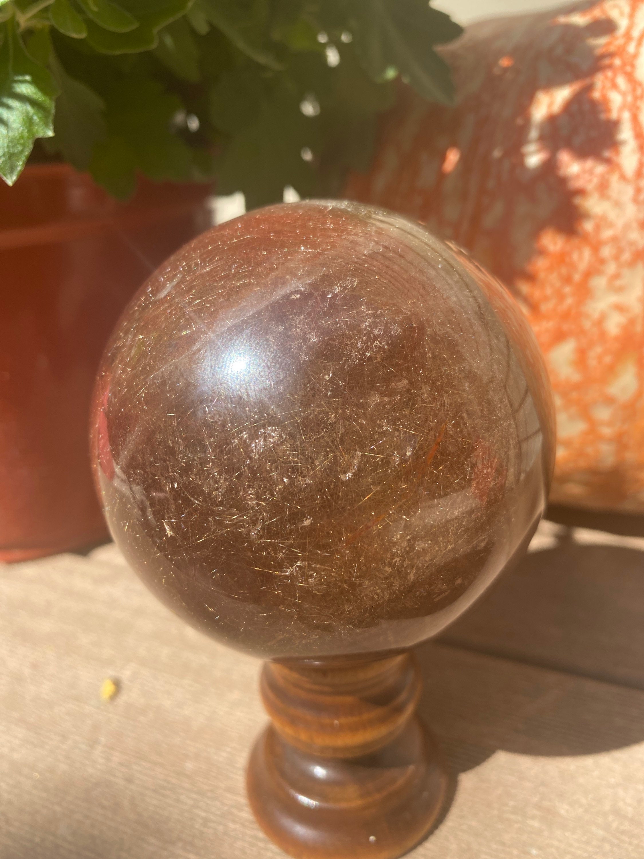 HUGE Golden and Red Rutile Quartz Sphere - Etsy