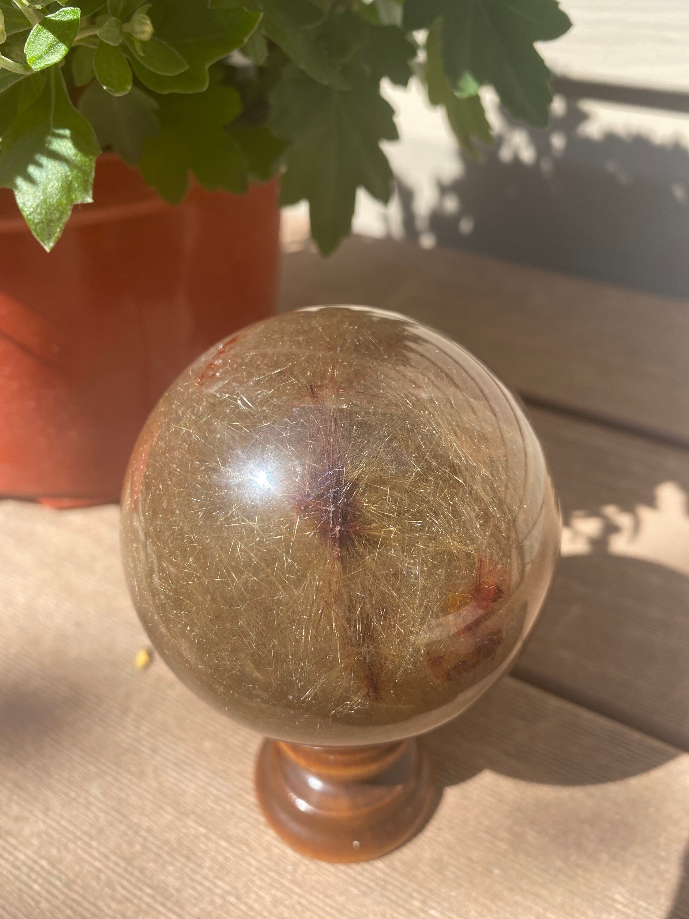 HUGE Golden and Red Rutile Quartz Sphere - Etsy