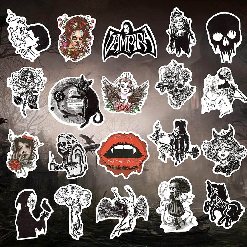 Gothic Stickers 300PCS Pack Cool for Teens Vinyl Punk Gothic - Etsy