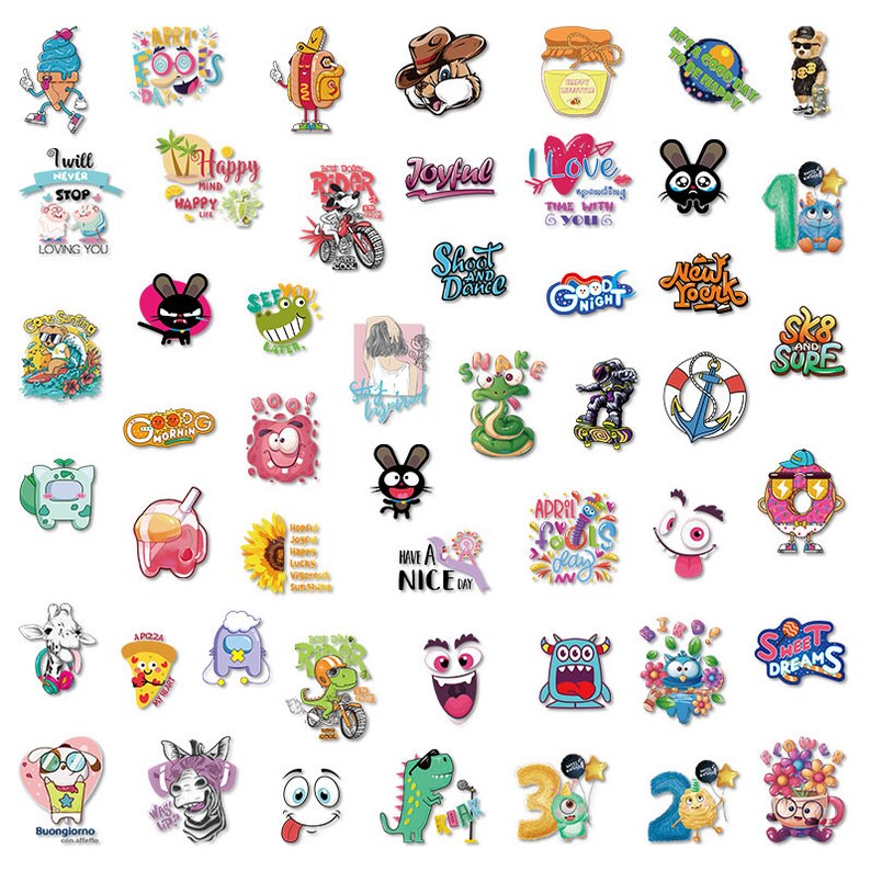 Goofy Monster 50 Cool Stickers Pack Waterproof Vinyldecals - Etsy