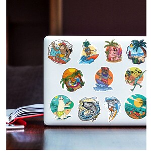 Beach Surfing 50 Pcs Outdoor Stickers Pack Waterproof - Etsy