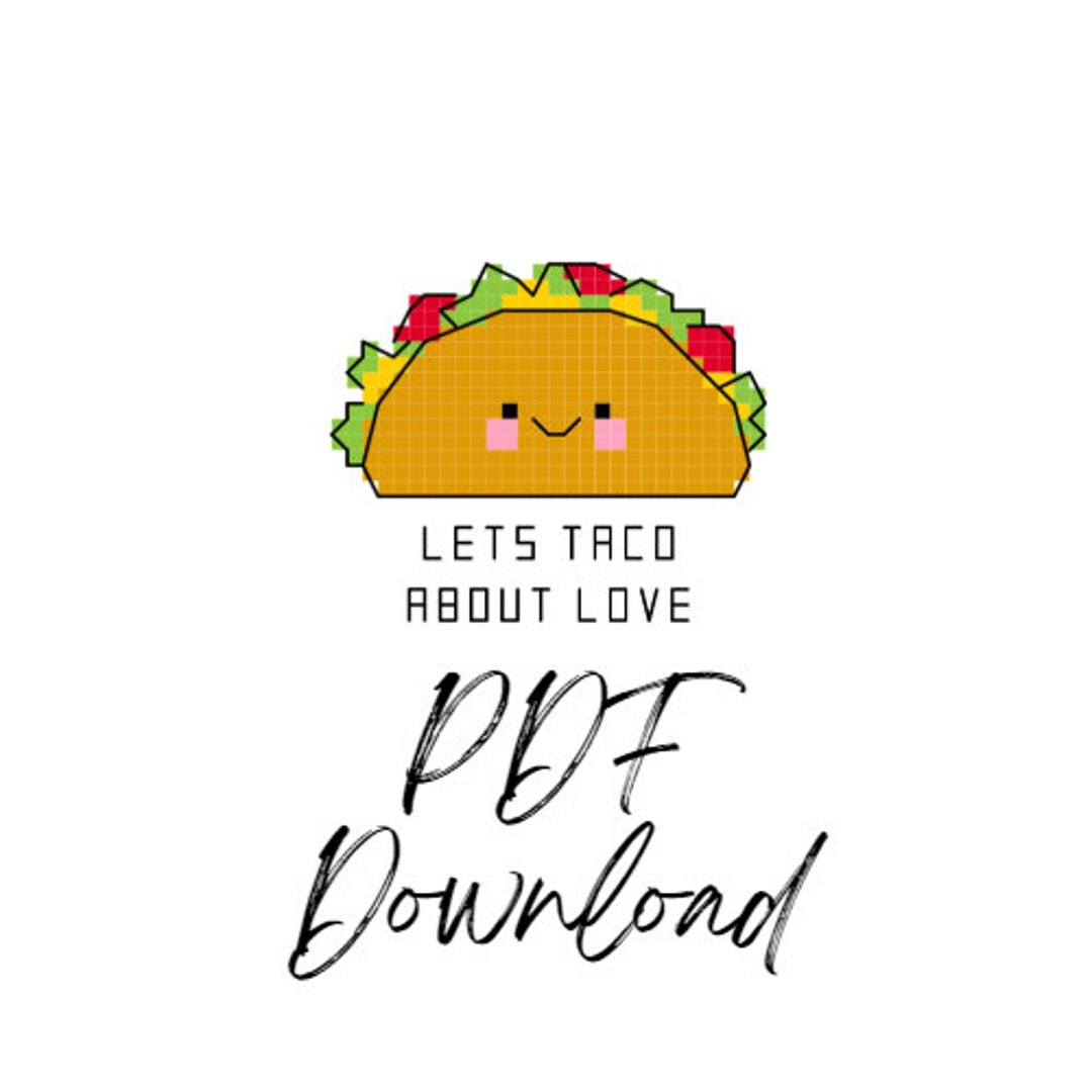 Taco About Love Cross Stitch Pattern PDF Download - Etsy