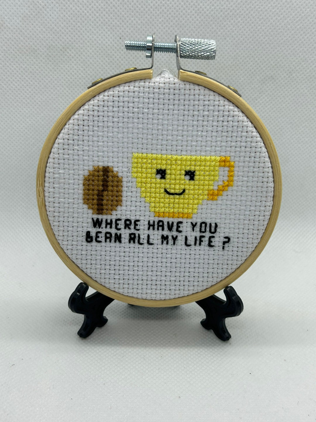 Completed Cross Stitch Love Puns Handmade Wall Decor Where Have You ...